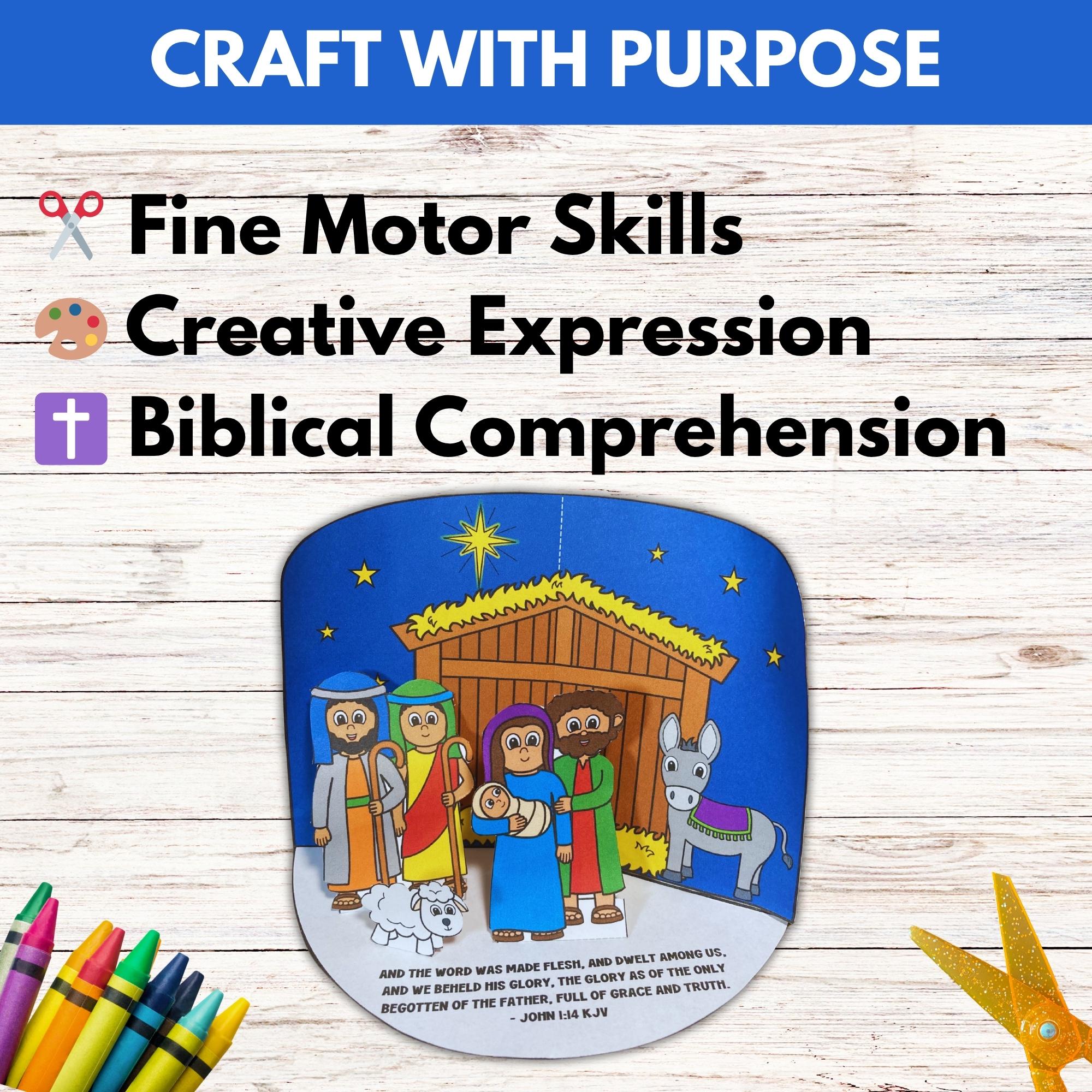 The Nativity Story Bible Craft Activity, Jesus is Born Bible Story 3D ...
