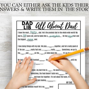 Fathers Day Fill in the Blank Funny Dad Card, Fathers Day Story From ...