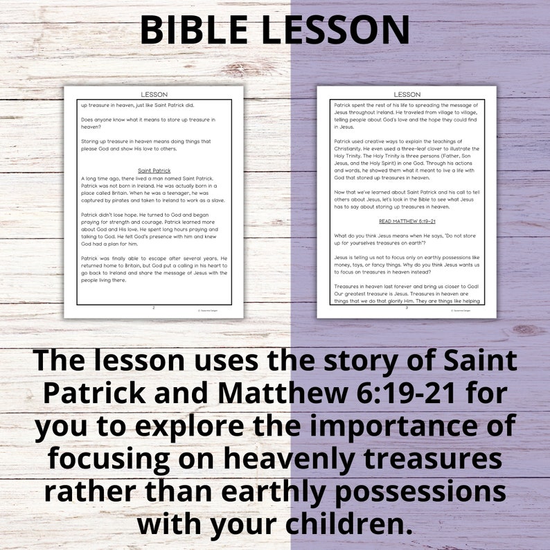 Store up Treasures in Heaven Sunday School Bible Lesson for Kids, St ...