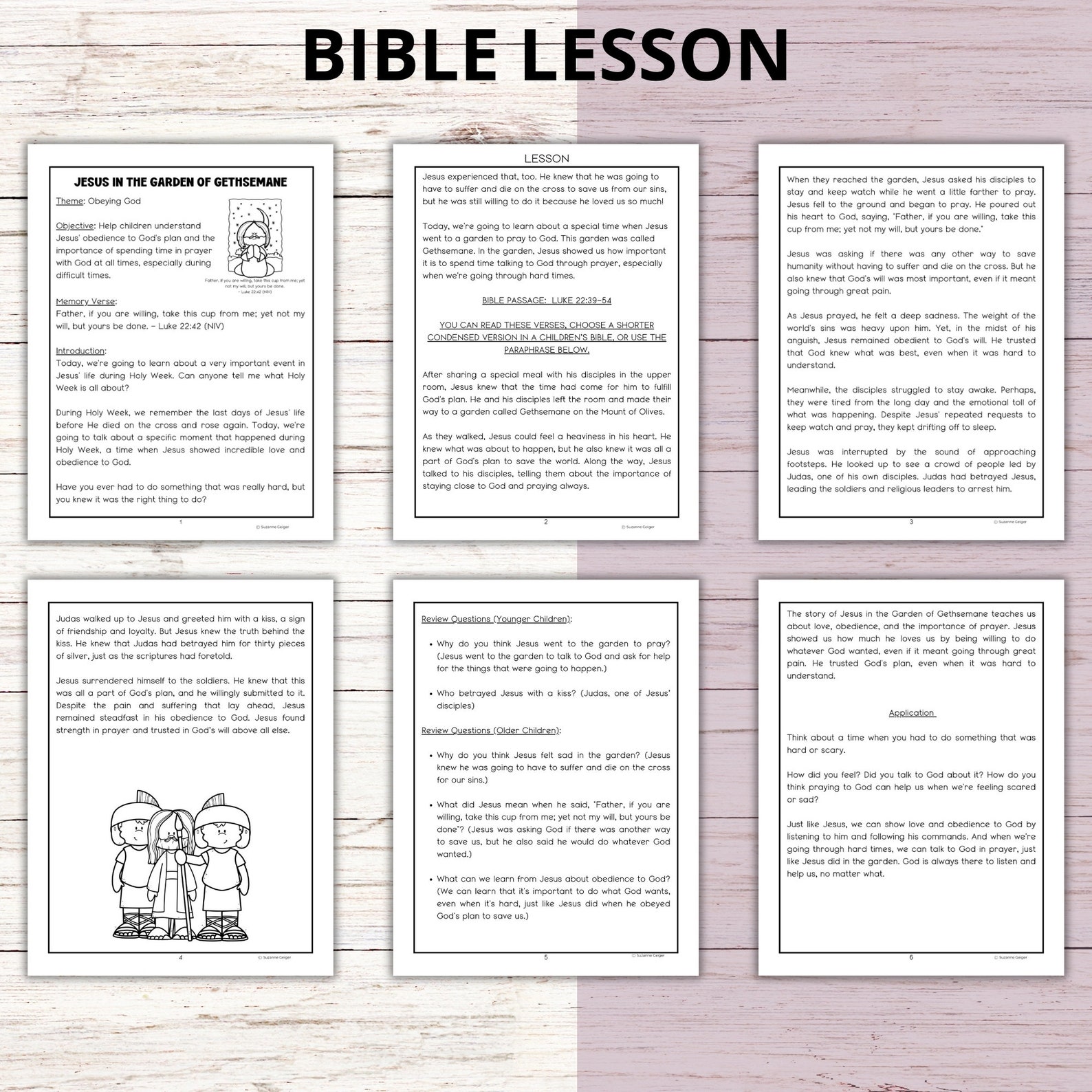 Jesus in the Garden of Gethsemane Easter Holy Week Bible School Lesson ...