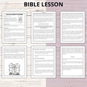 Jesus in the Garden of Gethsemane Easter Holy Week Bible School Lesson ...