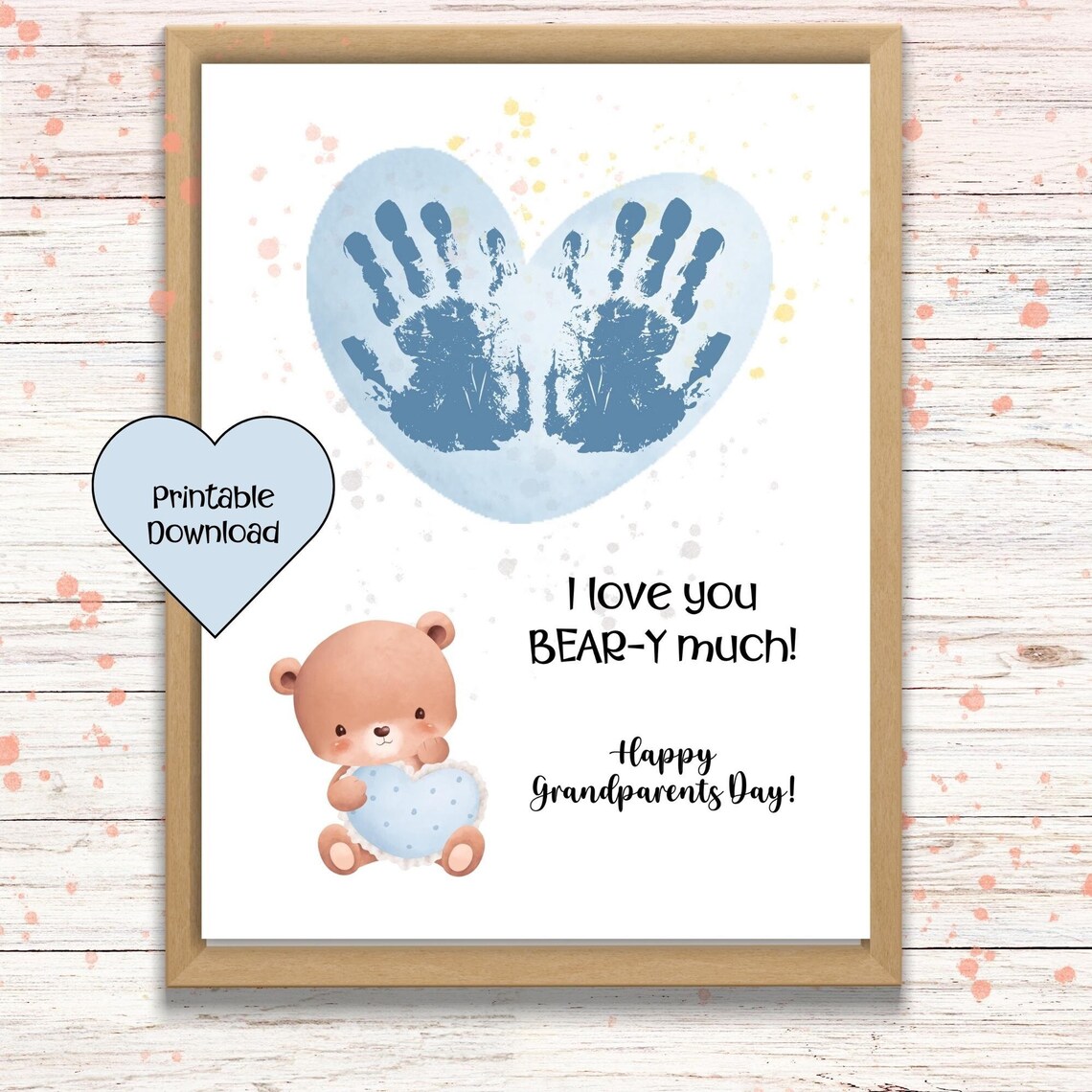 Grandparents Day Handprint Craft Printable Gift DIY Keepsake - Etsy