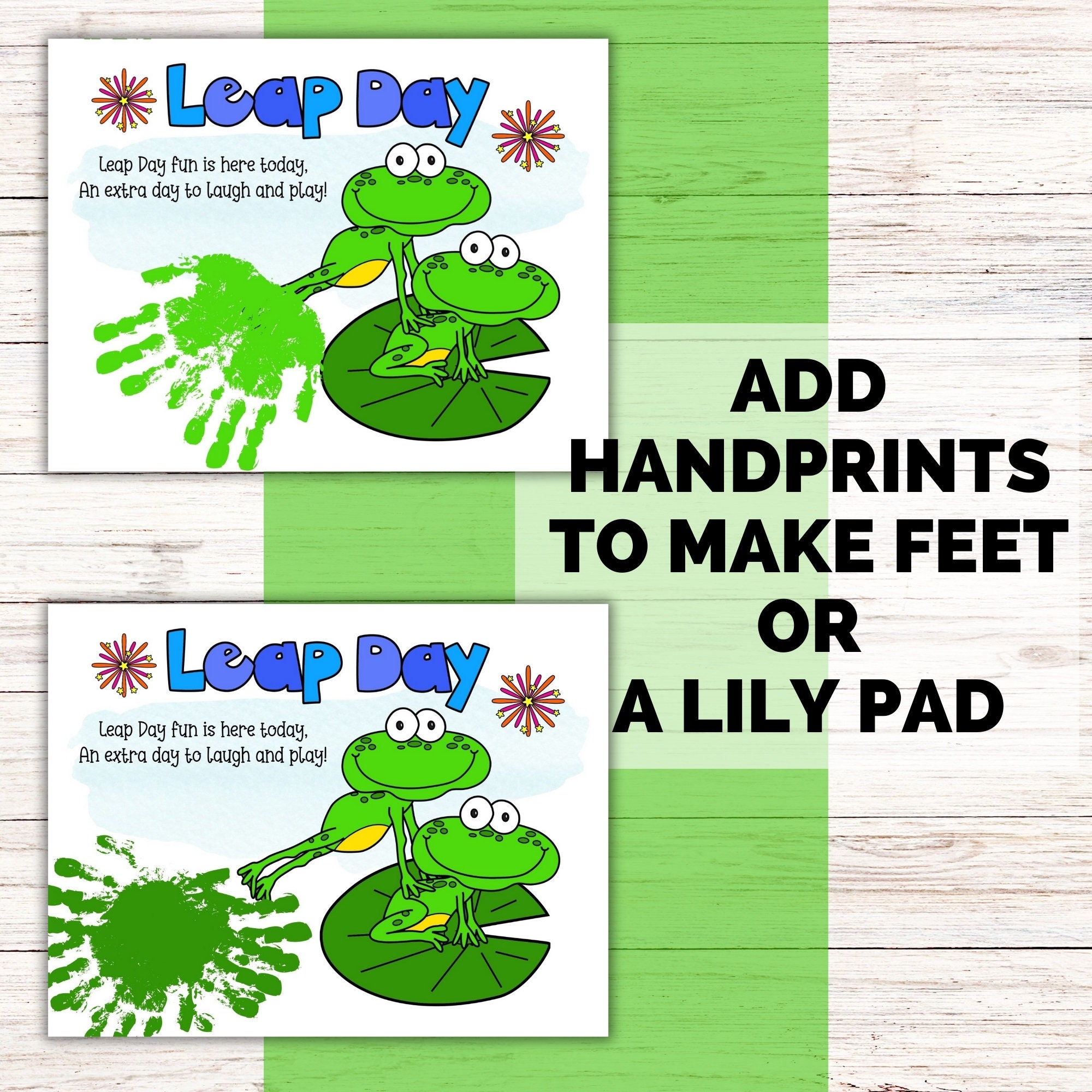 Leap Day Handprint Craft, Leap Year 2024 Handprint Art, Toddler and ...