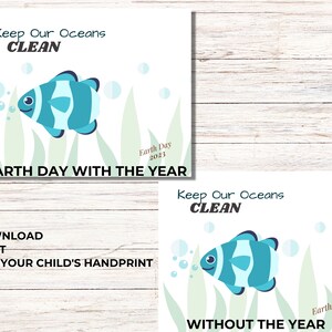 Earth Day Ocean Handprint Craft, Keep Our Ocean Clean Earth Day ...