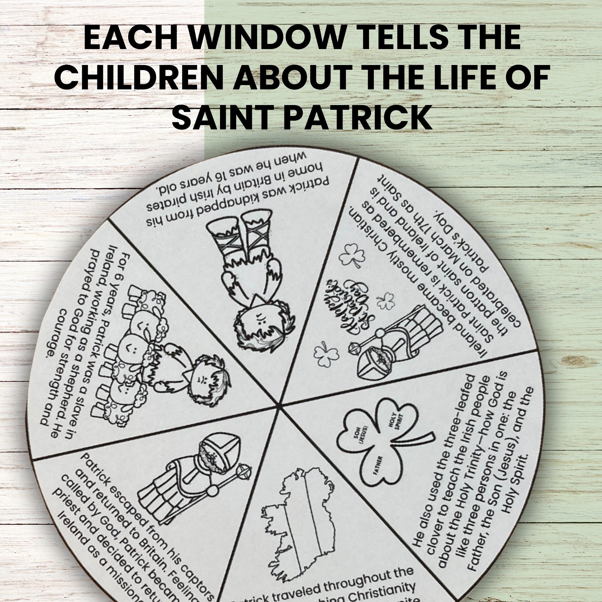 St. Patrick Bible Wheel Craft Sunday School Lesson for Kids, Saint ...