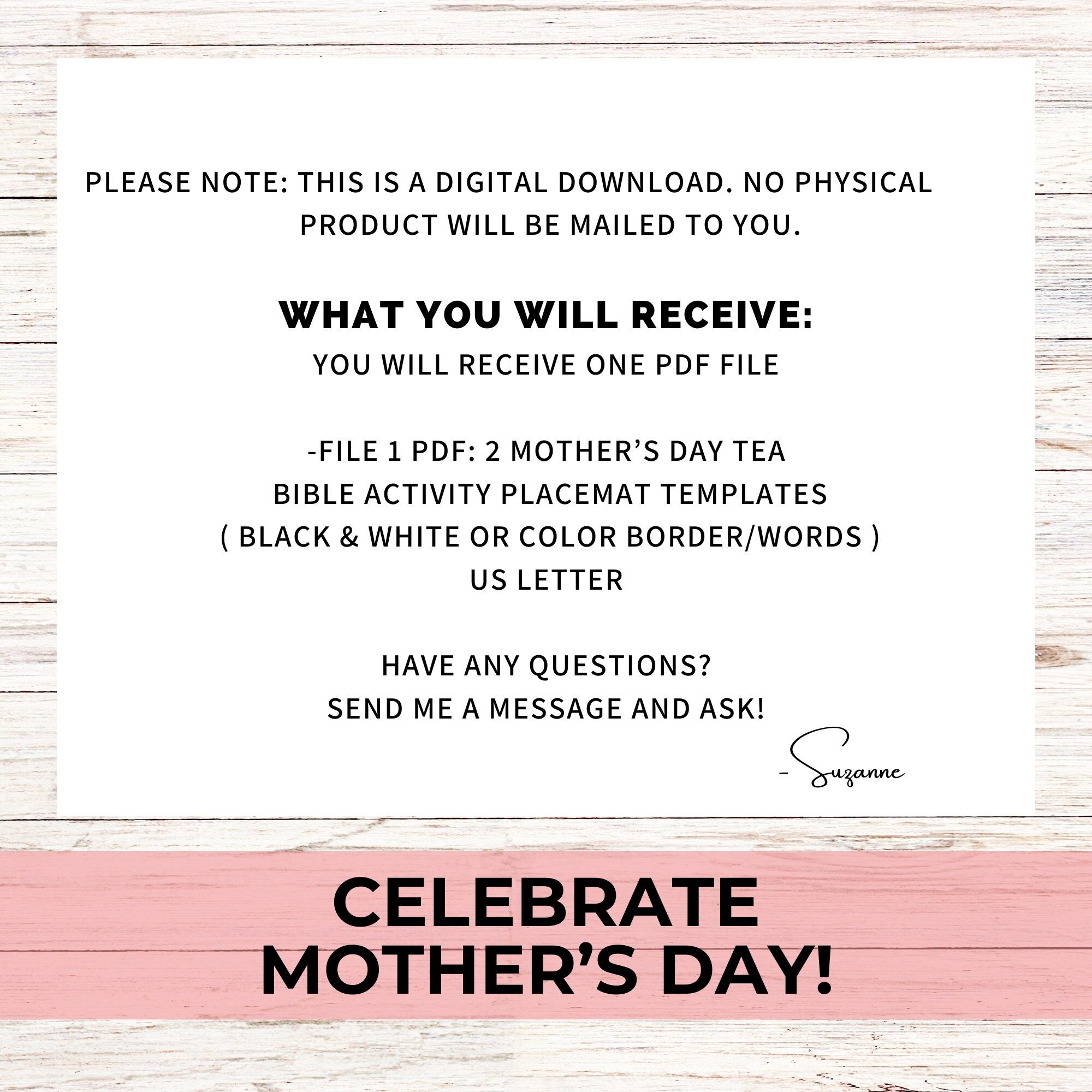 Mothers Day Tea Party Bible Activity Coloring Placemat, Mothers Day ...