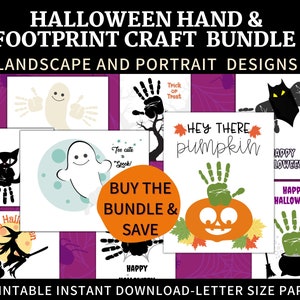 Halloween Handprint Craft | October Preschool Handprint Activity ...