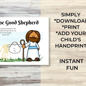 The Good Shepherd Handprint Art, Sunday School Handprint Craft for ...