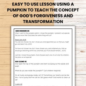 Christian Halloween Pumpkin Parable Bible Lesson Activity, Sunday ...