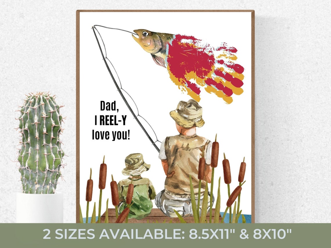 Fathers Day Handprint Art Printable DIY Keepsake Gift for Dad - Etsy