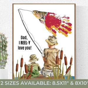 Fathers Day Handprint Art Printable, DIY Keepsake Gift for Dad Activity ...