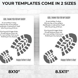 Fathers Day Church Nursery Footprint Craft Gift for Dad, DIY Printable ...