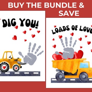 Valentines Day Handprint Craft, I Dig You Construction Handprint Art ...