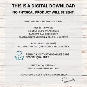 Fathers Day Bible Craft A Godly Dads Tackle Box, Sunday School Bible ...