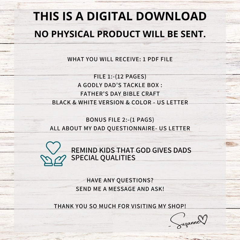 Fathers Day Bible Craft A Godly Dads Tackle Box, Sunday School Bible ...