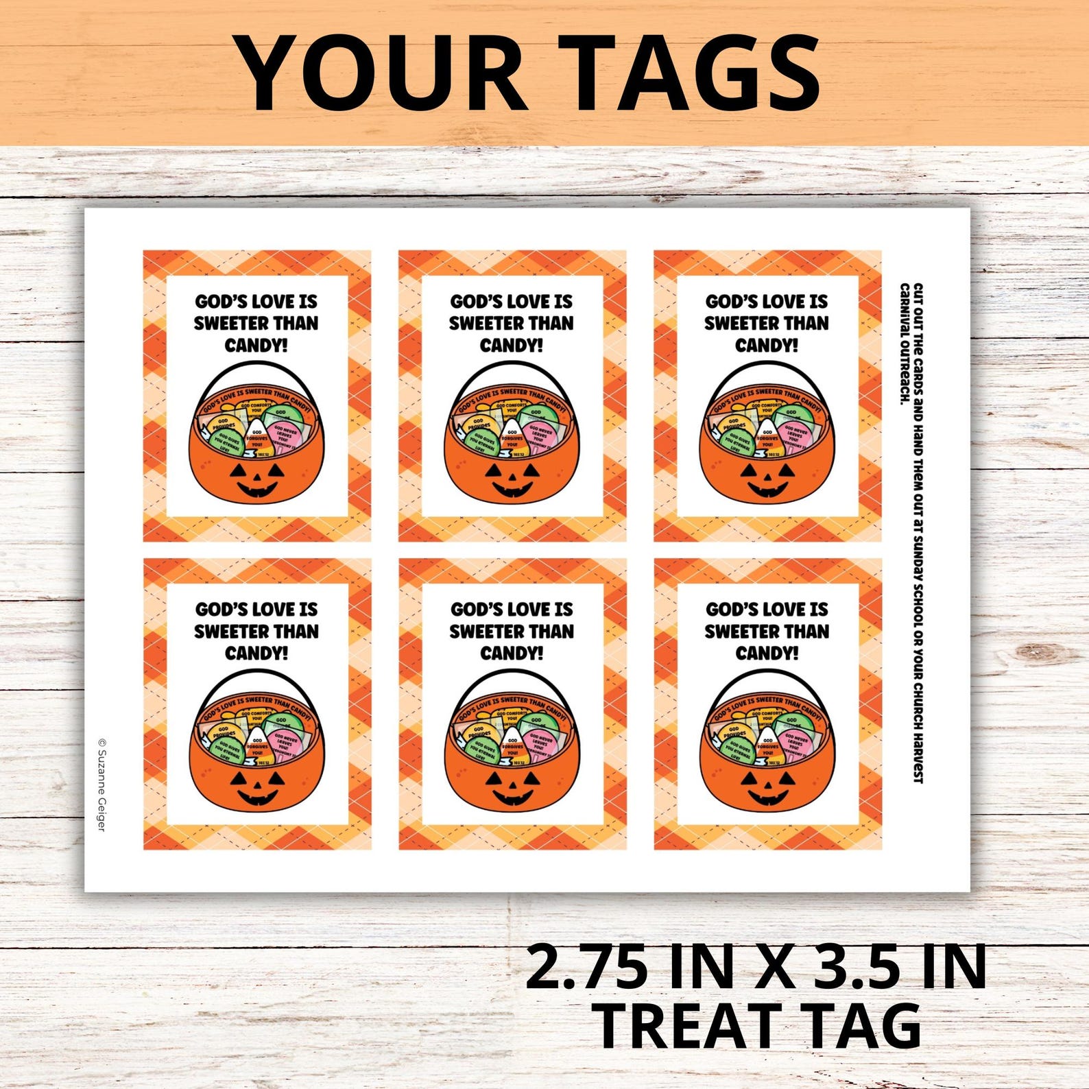 Christian Halloween Bible Treat Tags, Church Harvest Carnival Treat Bag ...