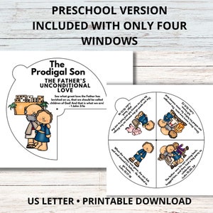The Prodigal Son Bible Spinner Wheel Sunday School Craft Printable ...