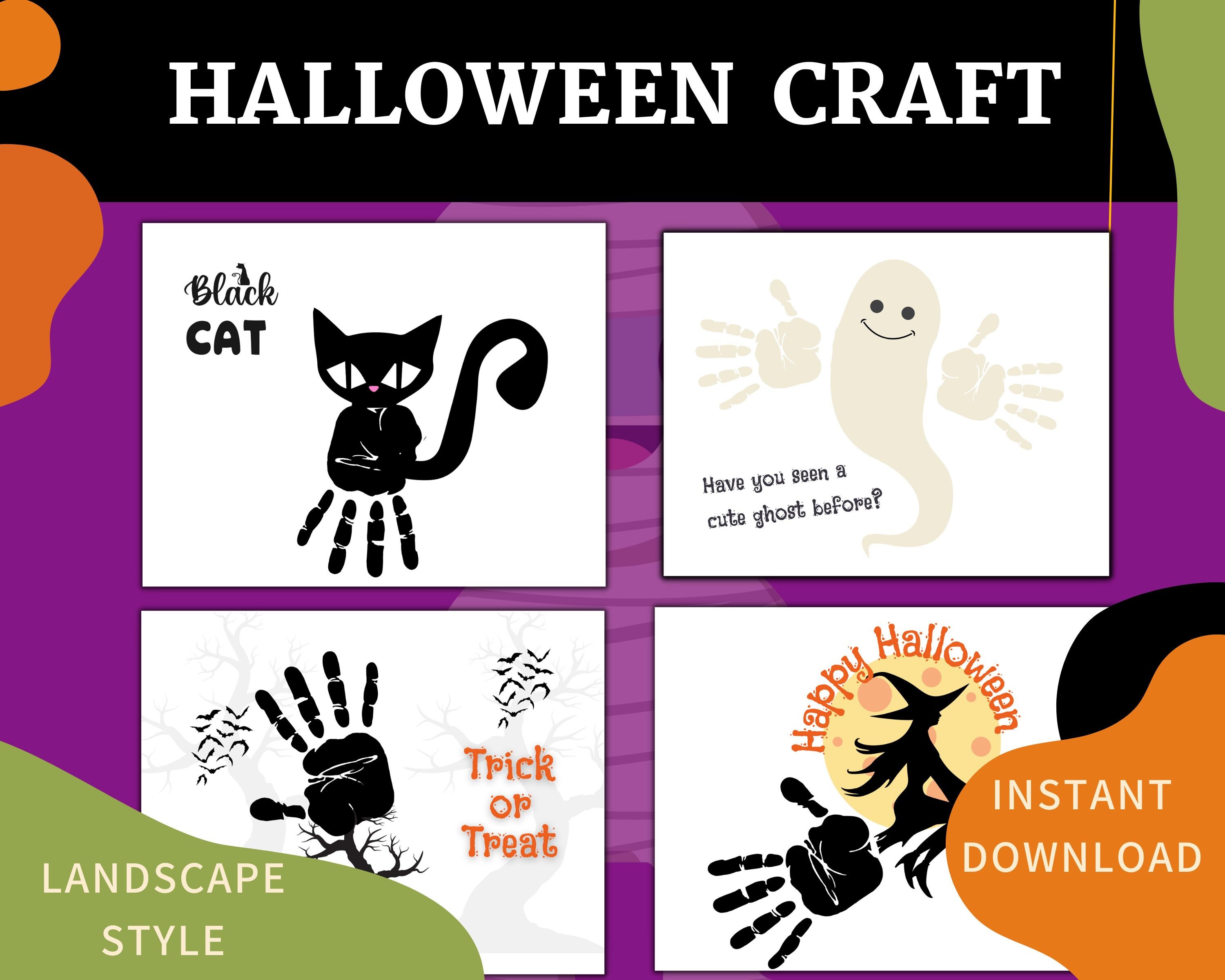 Halloween Handprint Craft | October Preschool Handprint Activity ...
