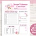 Secret Valentine Questionnaire, Valentine's Day Secret Valentine ...