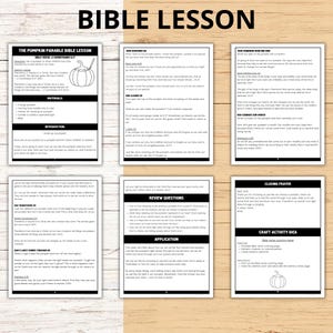 Christian Halloween Pumpkin Parable Bible Lesson Activity, Sunday ...