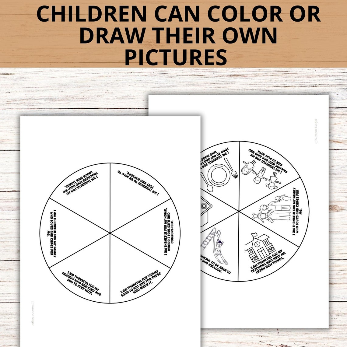 Thanksgiving Gratitude Coloring Craft, Kids Fall Gratitude Activity ...