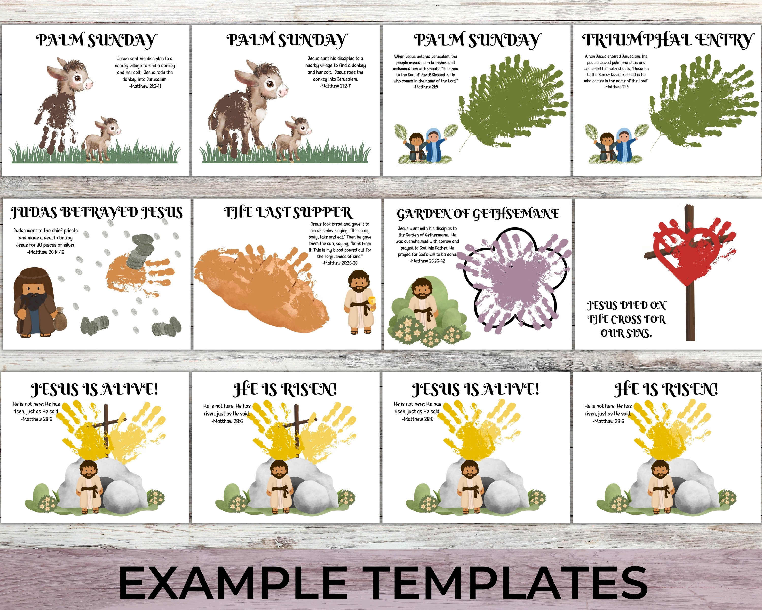 Holy Week Handprint Craft Activity, Easter Sunday School Toddler ...