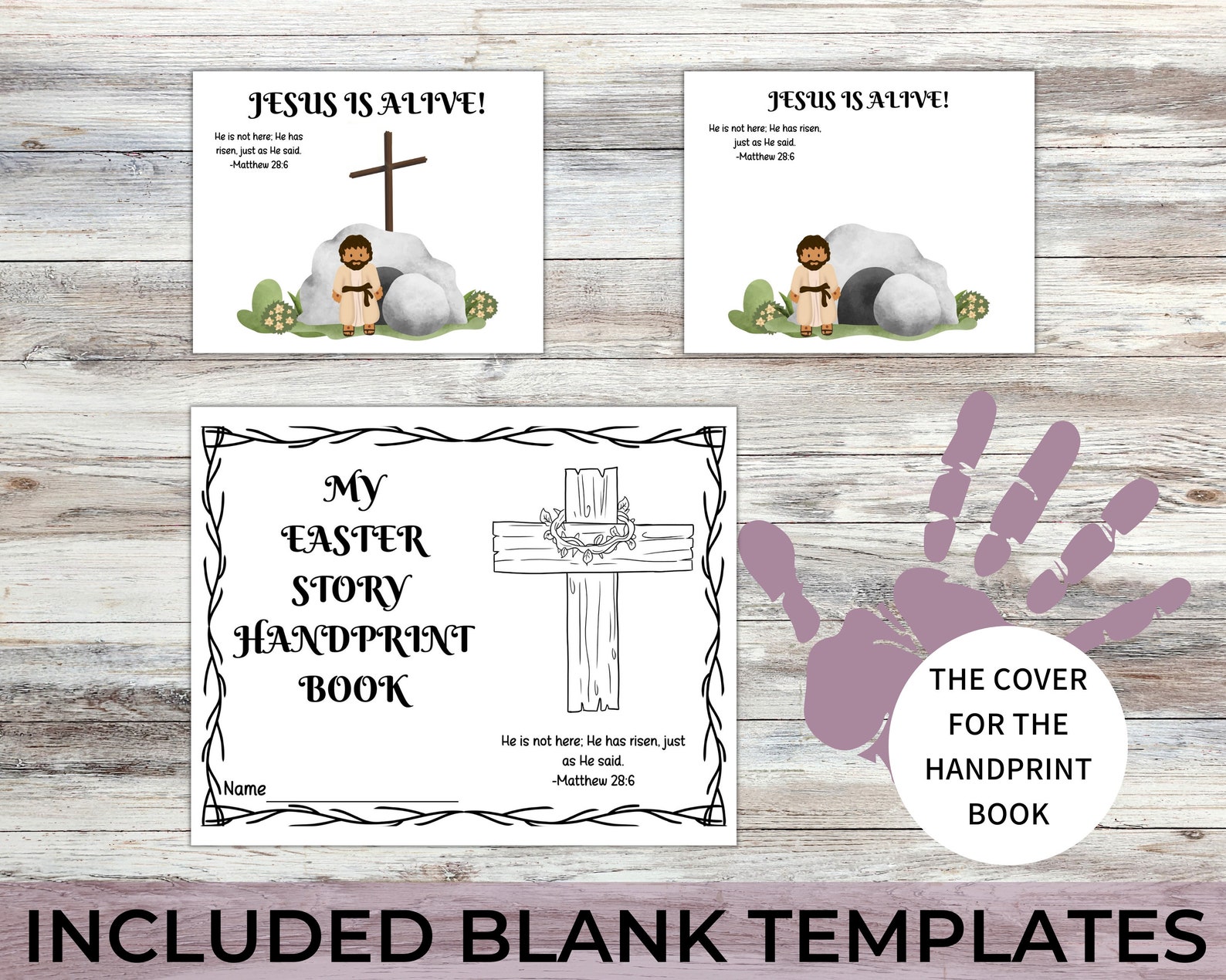 Holy Week Handprint Craft Activity, Easter Sunday School Toddler ...