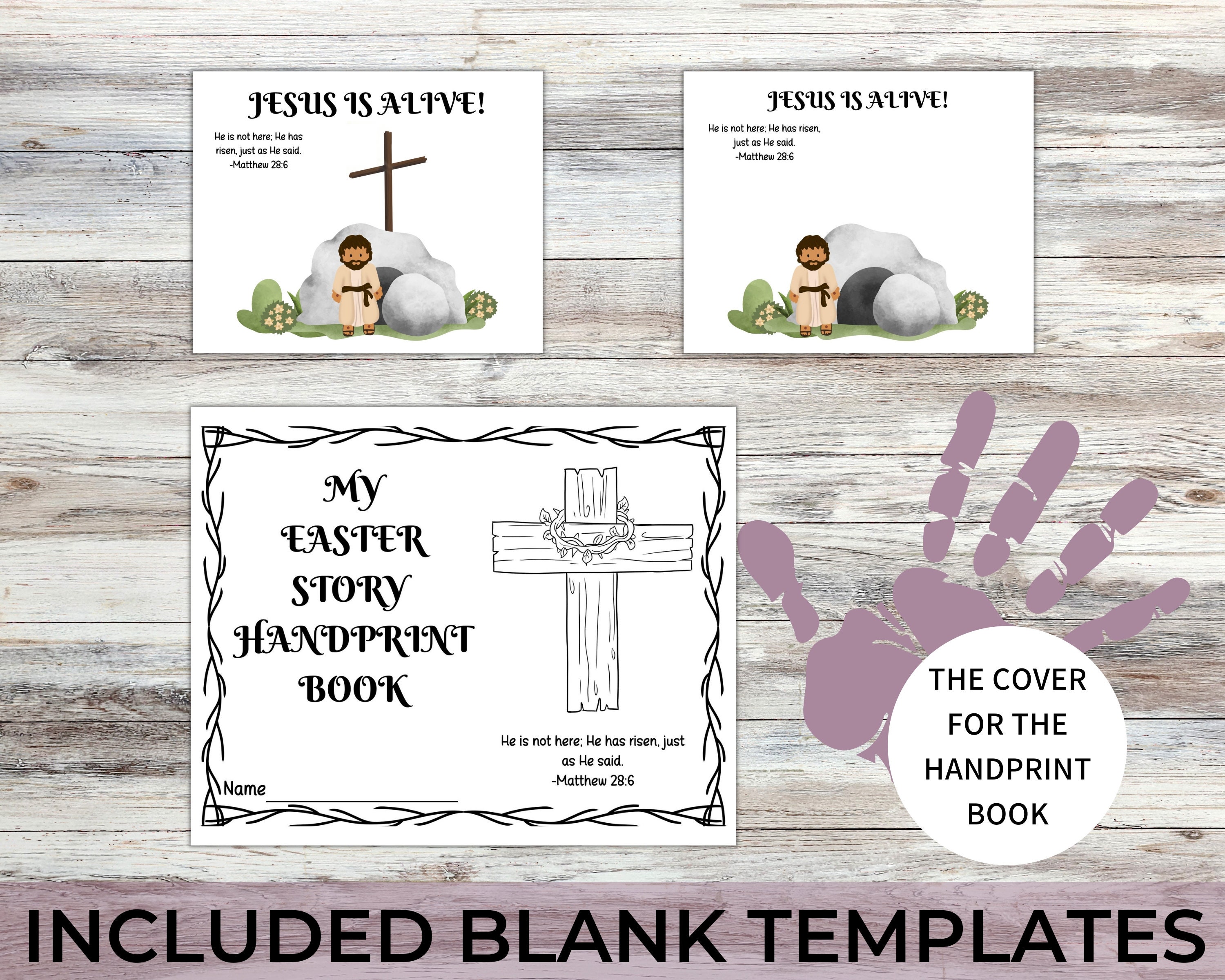 Holy Week Handprint Craft Activity, Easter Sunday School Toddler ...