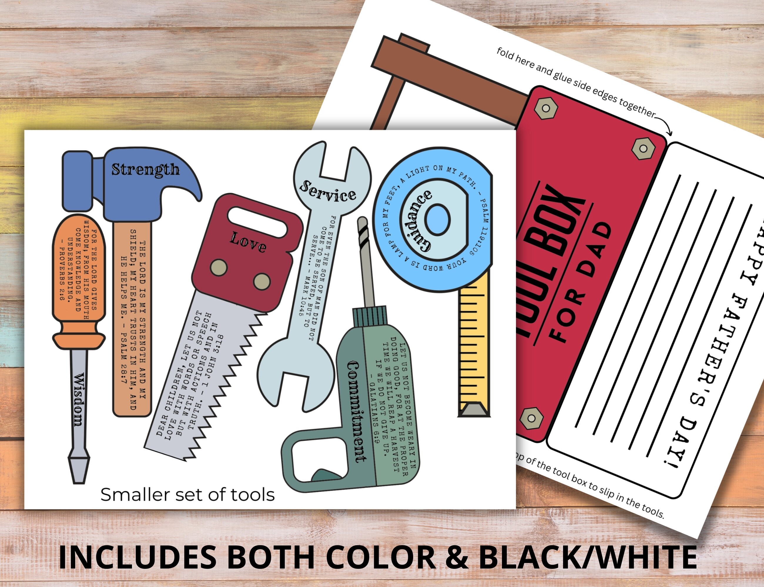 Toolbox for Dad Fathers Day Bible Craft Sunday School Bible - Etsy ...