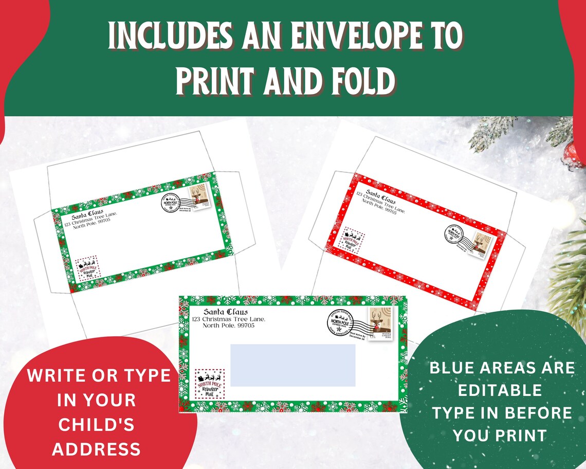 Editable Letter From Santa, Printable Official Santa Letter, Notes From ...