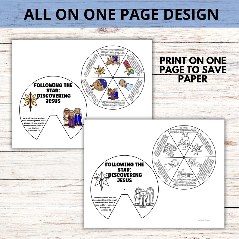 Epiphany Activity Following the Star Coloring Wheel Craft Printable for ...