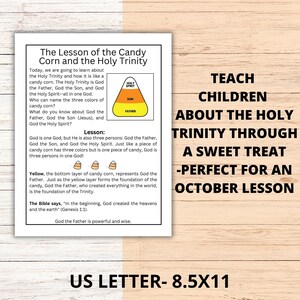 Holy Trinity Bible Coloring Wheel and Lesson for Kids, Candy Corn ...