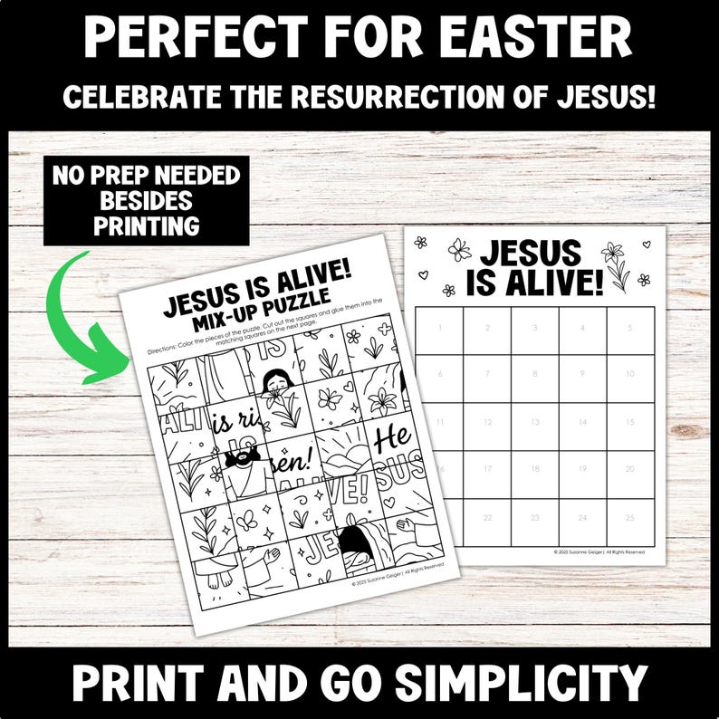 Jesus is Alive Coloring Bible Craft, Easter Sunday Resurrection Bible ...