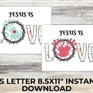 Jesus is Love Handprint Craft, Easter Sunday School Handprint Art ...