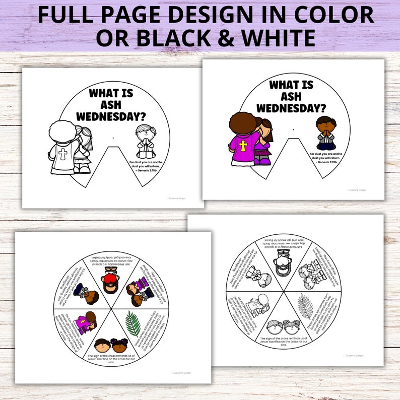 Ash Wednesday Craft, Lent Bible Coloring Wheel, Ash Wednesday Bible ...