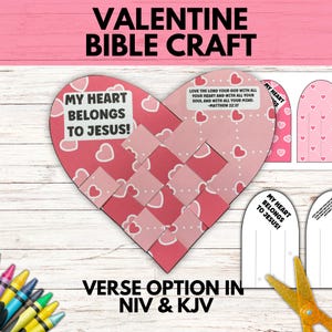 Valentine's Day Bible Craft, Christian Valentine's My Heart Belongs to ...