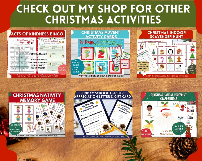 Printable Christmas Activities for Kids Bundle, Letter From Santa ...