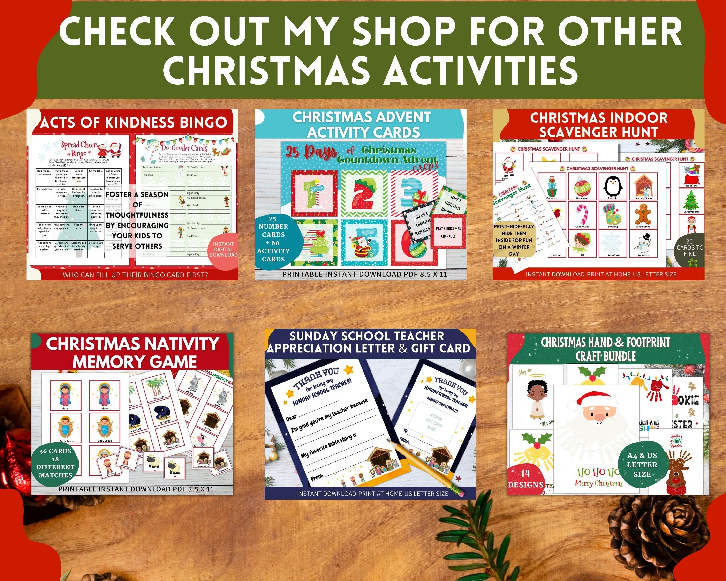 Printable Christmas Activities for Kids Bundle, Letter From Santa ...