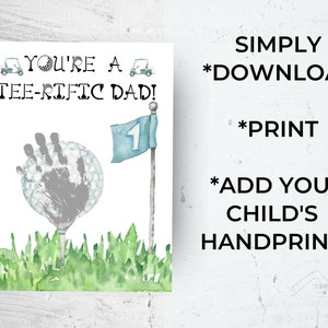 Fathers Day Handprint Art Printable, DIY Keepsake Dad Joke Craft ...