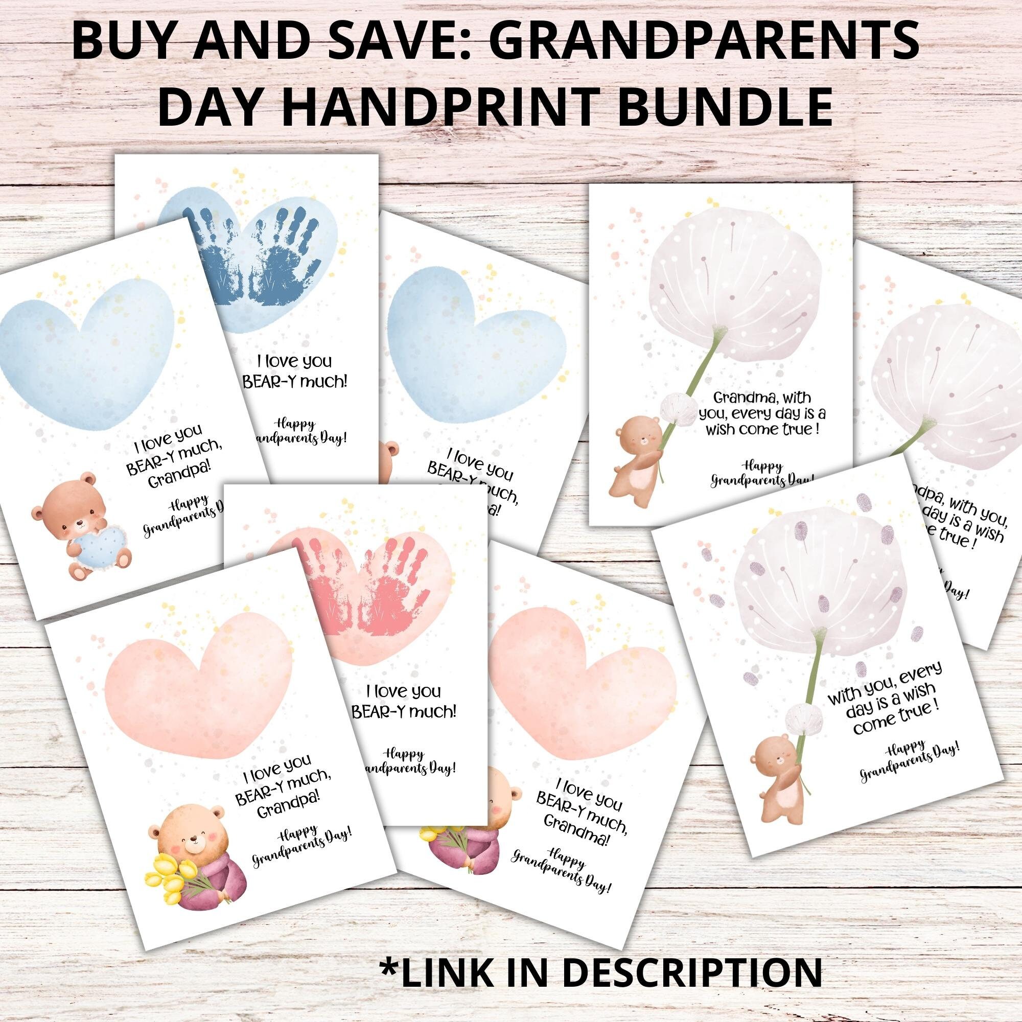 Grandparents Day Handprint Art Craft Printable Gift DIY - Etsy
