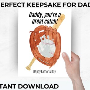 Fathers Day Handprint Printable Craft Gift for Dad, DIY Keepsake Dad ...