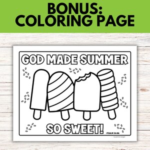 Summer VBS Bible Paper Crown Craft Activity Printable, Popsicle ...