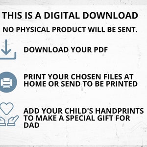 Fathers Day Footprint Printable Craft Gift for Dad, DIY Dad Keepsake ...