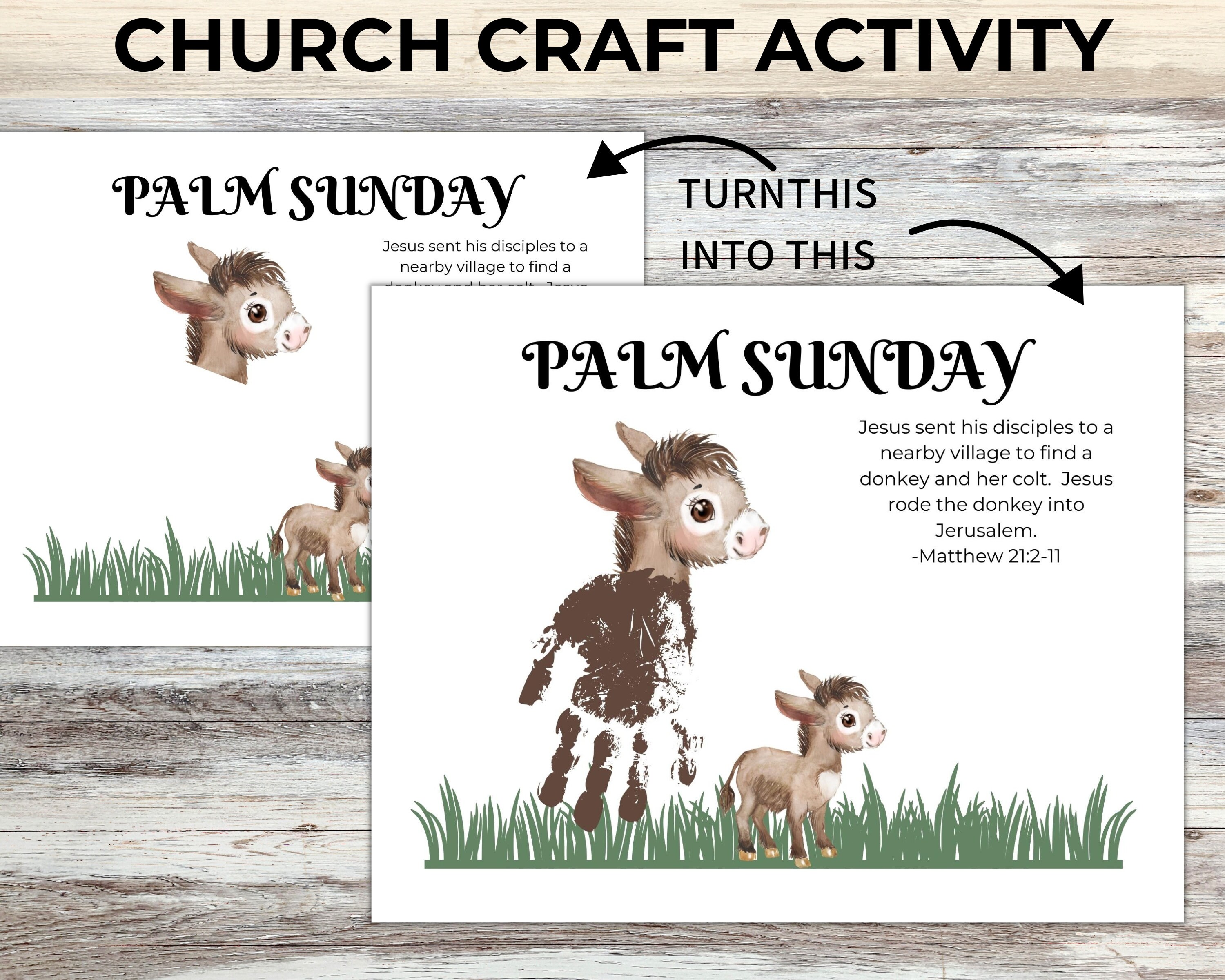 Palm Sunday Handprint Craft, Easter Sunday School Handprint Art for ...
