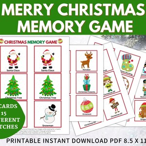 Christmas Memory Game for Toddlers and Preschoolers to Play and Develop ...