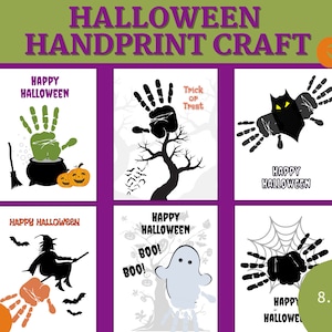 Halloween Handprint Craft, October Handprint Activity for Toddlers ...