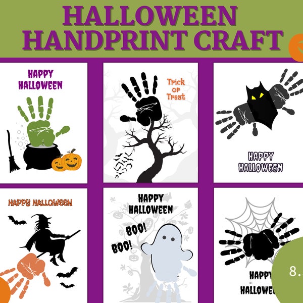 Halloween Handprint Craft - Etsy