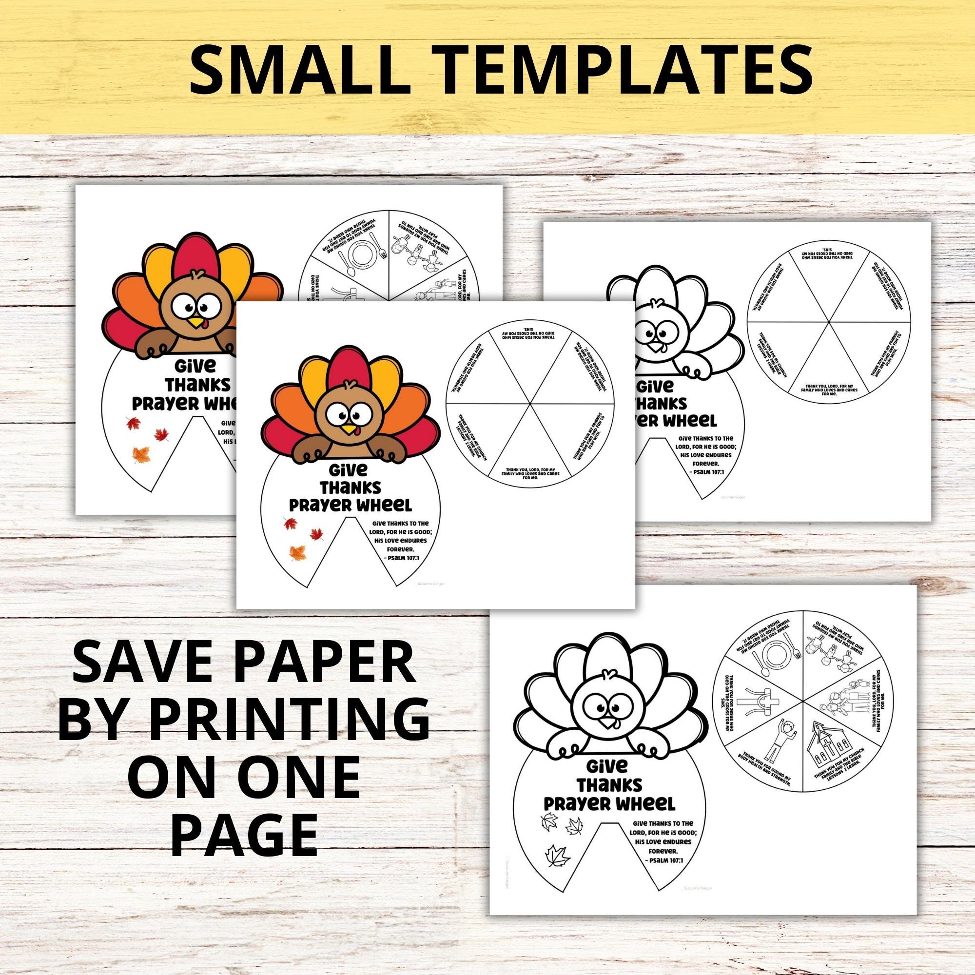 Give Thanks Thanksgiving Prayer Coloring Craft, Sunday School Bible ...
