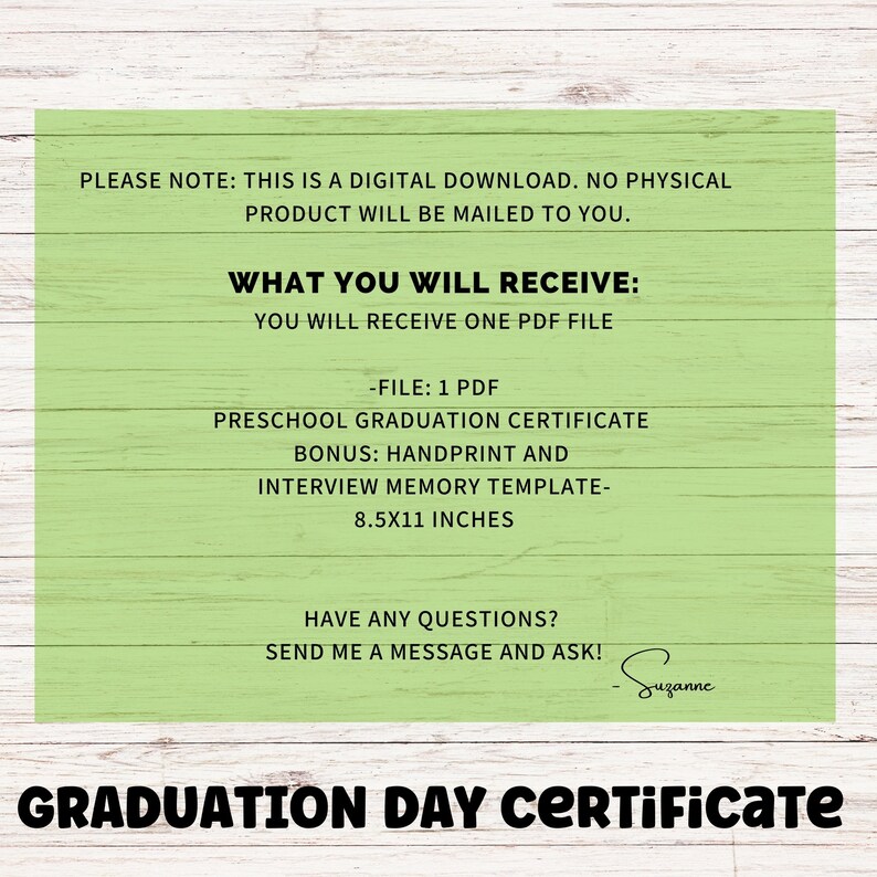 Preschool Graduation Diploma, Last Day of Preschool Graduation ...