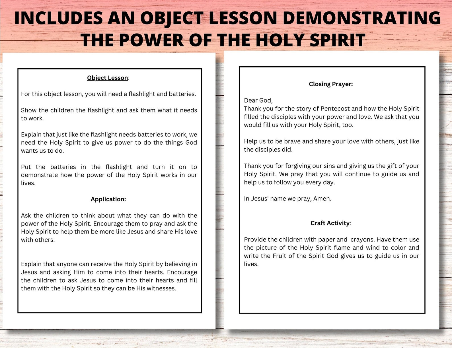 Pentecost Bible Lesson Acts 2:1-41 Bible Story Craft, Sunday School ...